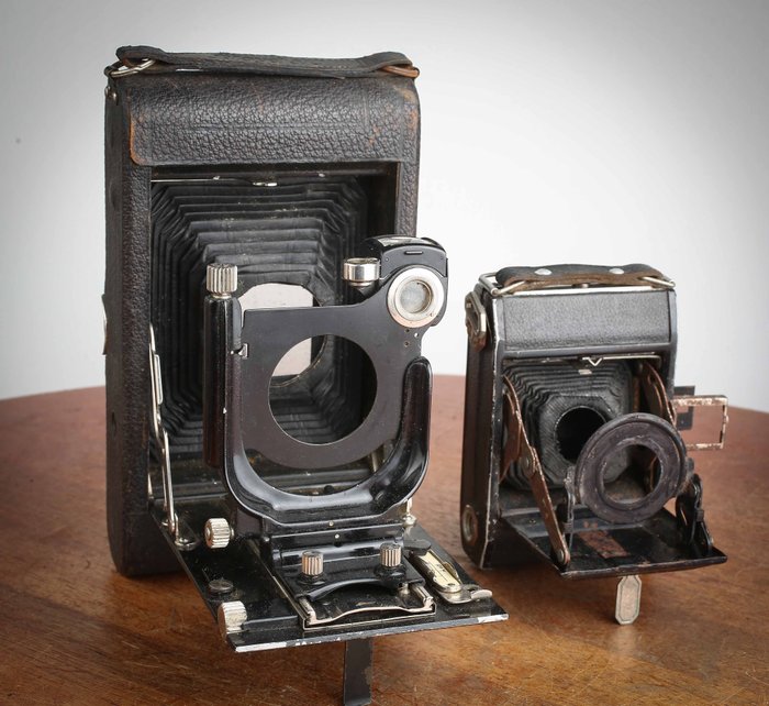 2 Folding 9x12 et 4,5x6 sans objectifs avec soufflets Medium format ...