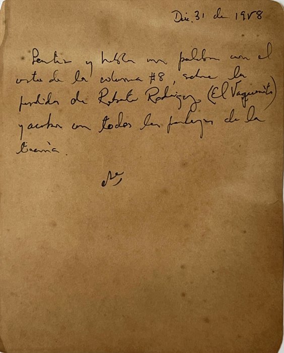 Che Guevara - Battlefield Letter Santa Clara -Che invading Column # 8 ...