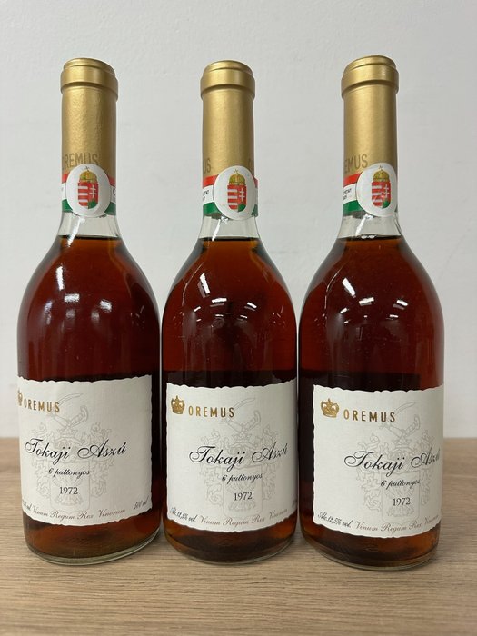 1972 Oremus, Tokaji Azsu "6 Puttonyos" - Tokaj - 3 Jennies (0.5L ...