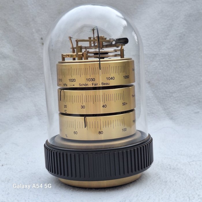 Barigo Germany - Weather station - Brass, Glass - Bell jar model | Barnebys