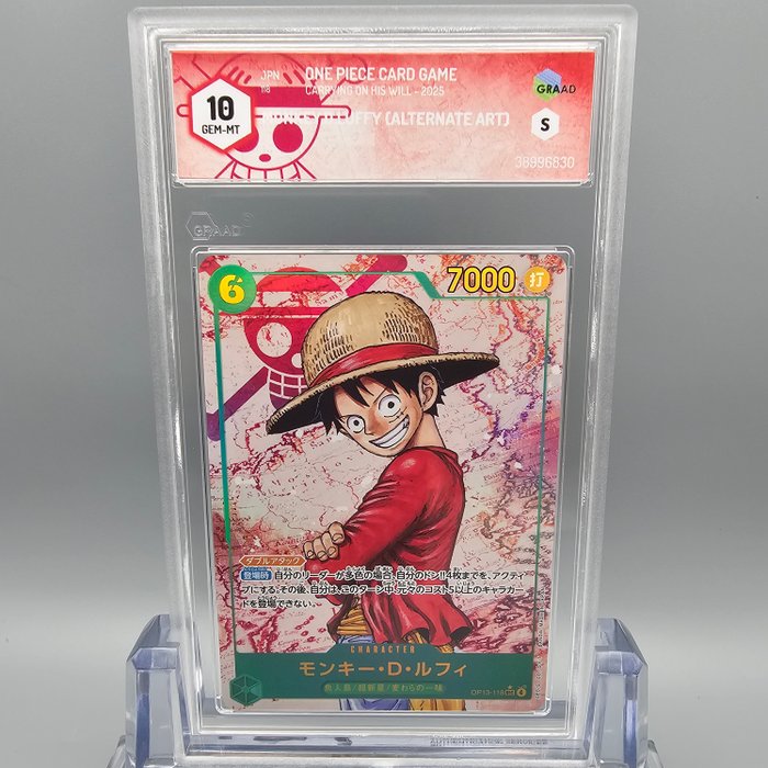 One Piece Graded card - Monkey.D.Luffy (Alternate Art) OP13-118 SEC ...