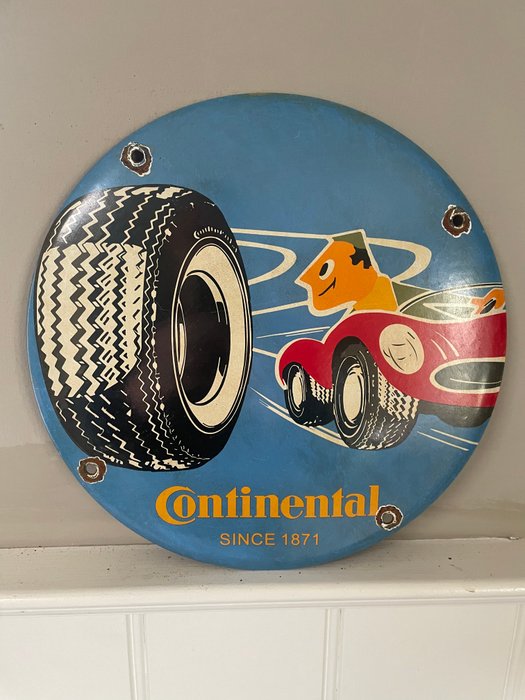 Mobilgas - Continental Tyres - Enamel sign - Enamel | Barnebys