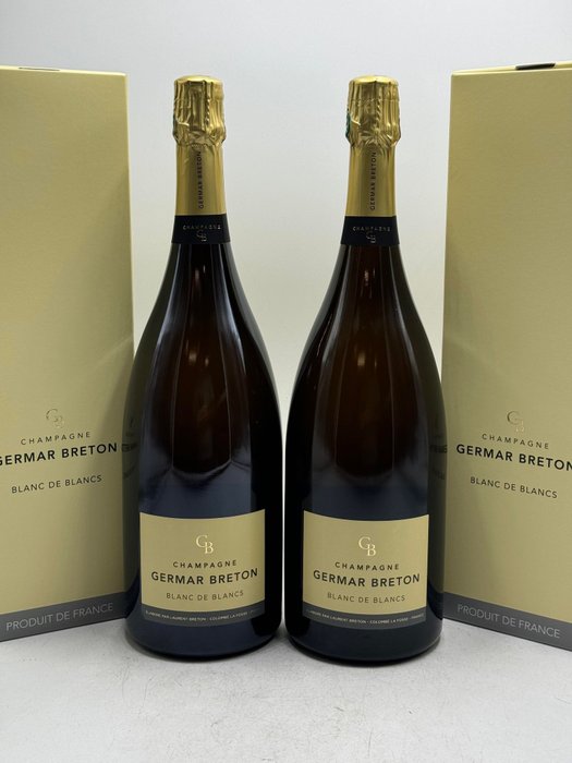 Germar Breton, Blanc de Blancs - Champagne Brut - 2 Magnums (1.5L ...