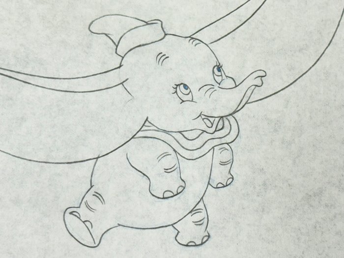 Walt Disney - Original Animation Drawing of Dumbo - House of Mouse ...