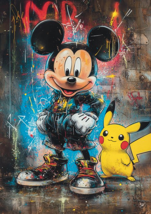 SDIMART - Mickey Mouse & Pikachu Pop Art Electric Duo Limited Edition ...