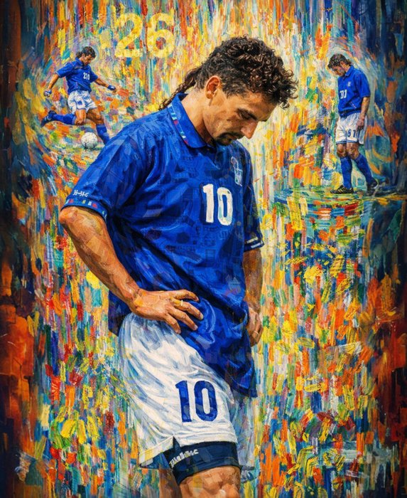 Artist by Raffaele De Leo - Roberto Baggio 2026 - limited... | Barnebys