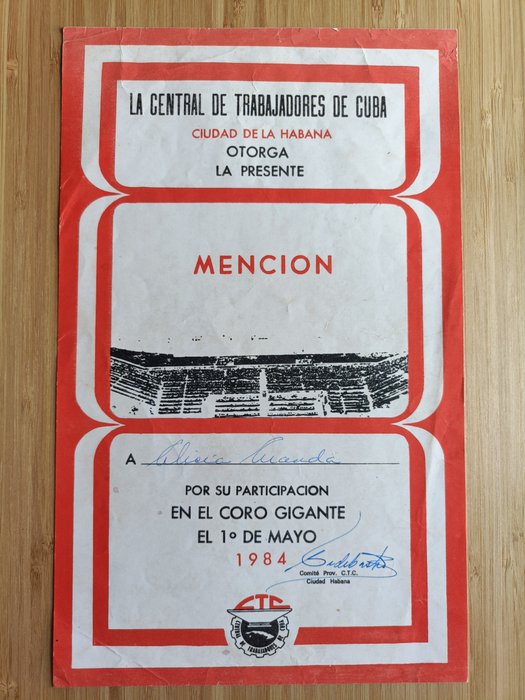 Fidel Castro - Documento con firma autografa e certificato di ...