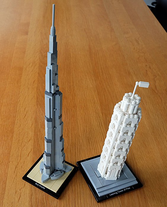 LEGO Set - Architecture - 21015 The Leaning Tower of Pisa & 21031 Burj ...