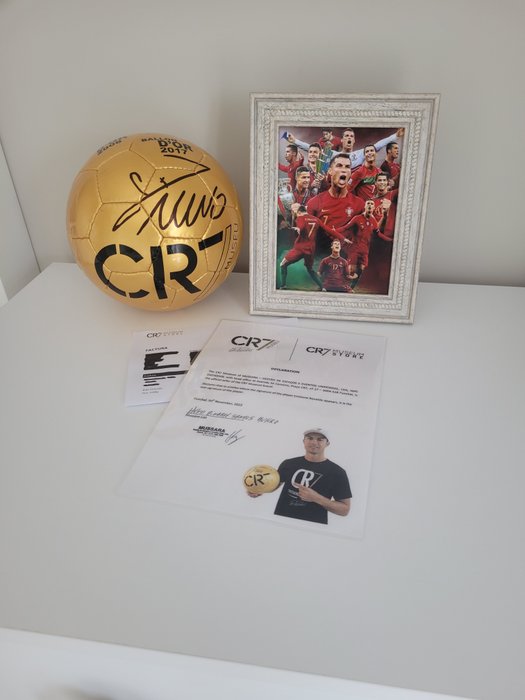 Cristiano Ronaldo. Golden Ball Signed by CR7 with Certificate + CR7 Box ...