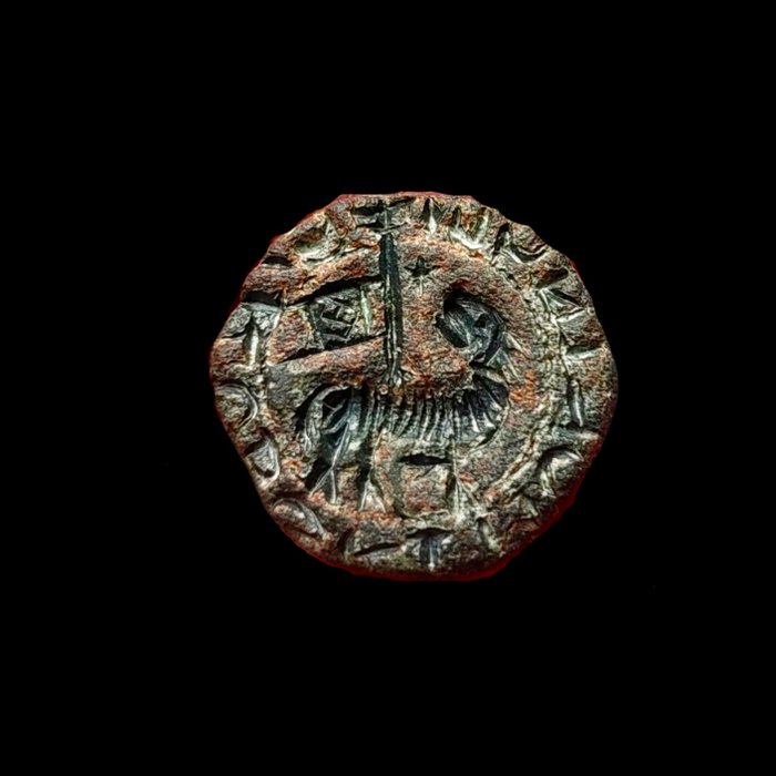 Medieval Bronze Medieval seal matrix with agnus dei design - 18 mm ...