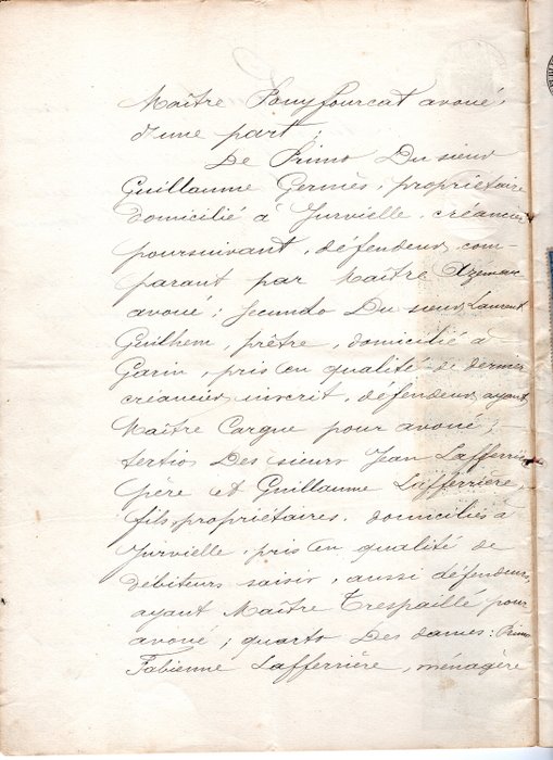 Greffe du Tribunal civil de Saint-Gaudens - Manuscrit... | Barnebys