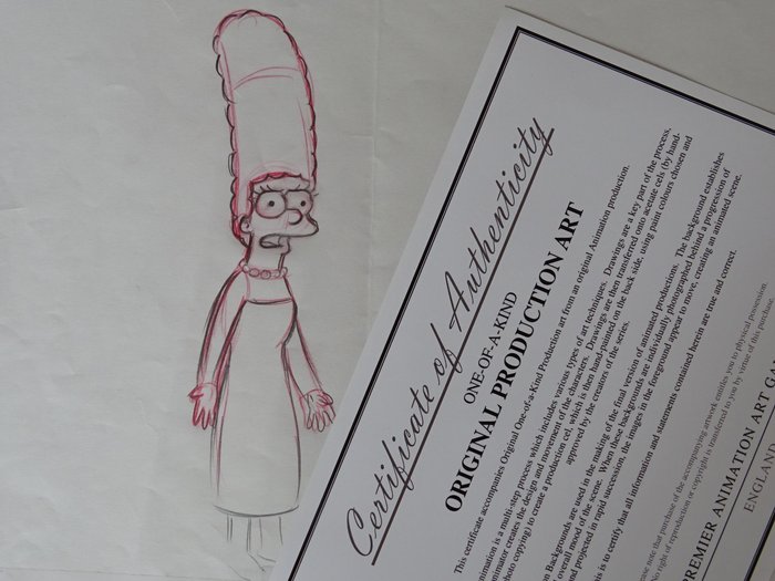 Matt Groening - 1 Original drawing - The Simpsons - The Simpsons, Marge ...