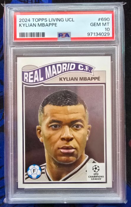 2024 Topps Topps Living UCL Kylian Mbappé 690 Graded card... | Barnebys