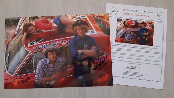 Cast di hazzard - Dukes of Hazzard foto con gli autografi... | Barnebys