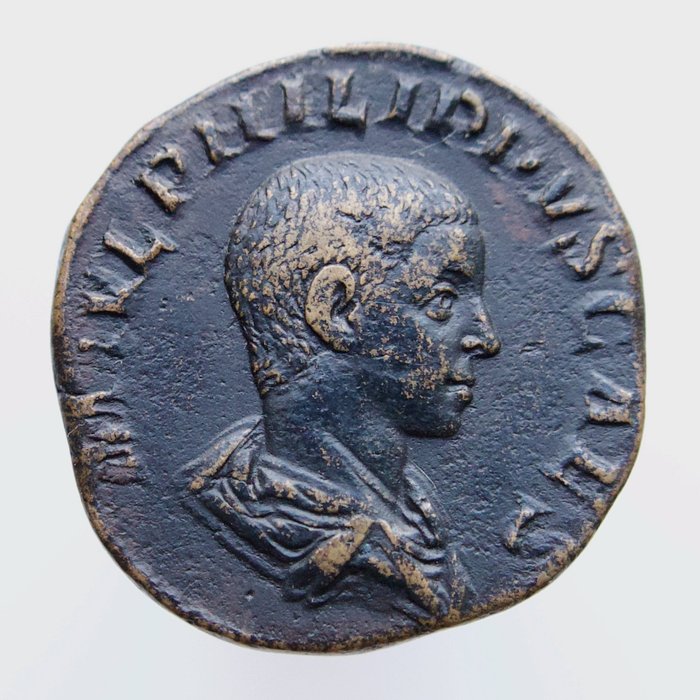 Roman Empire. Philip II (AD 247-249). Sestertius Rome - PRINCIPI IVVENT ...
