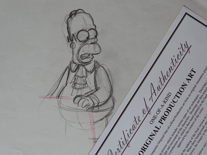 Matt Groening - 1 Original drawing - The Simpsons - The Simpsons, Homer ...