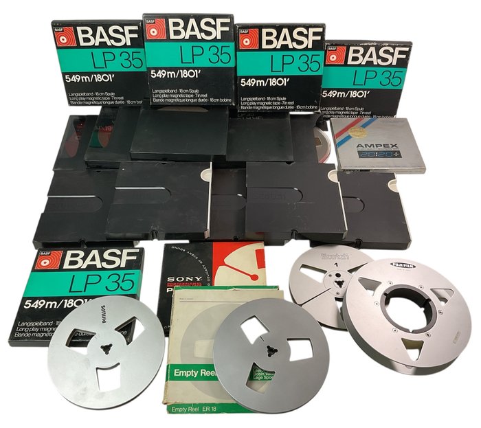 Philips, Sony, BASF, Ampex - LP 35 Reel to reel audio - Multiple models ...