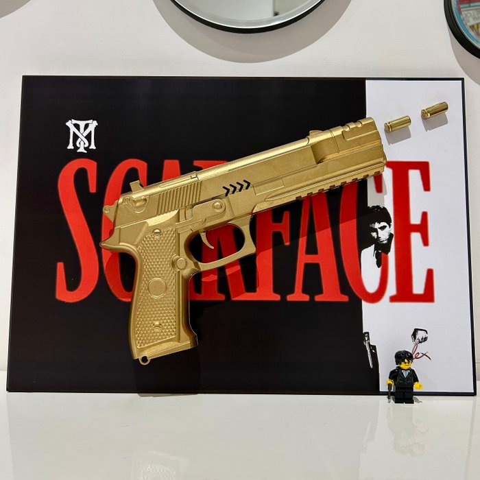 LEGO Minifigure - Art - Scarface Tony Montana guerra di pistole | Barnebys
