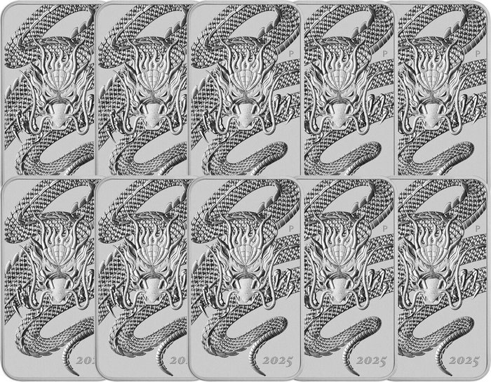 10 Troy Ounce - Silver .999 - Dragon 2025 - 311 gram - fine silver ...