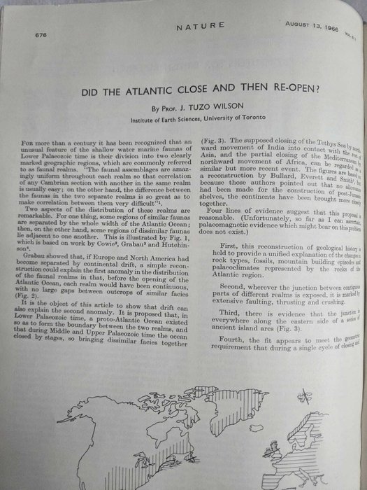 John Tuzo Wilson - Did The Atlantic Close And Then Re-Open - 1966 ...