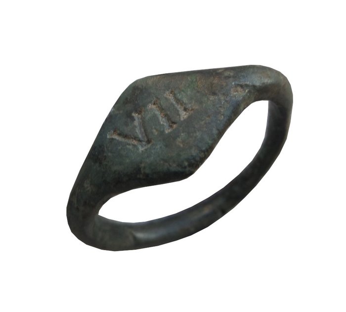 Ancient Roman Bronze Legionary ring of Legion VII Claudia | Barnebys