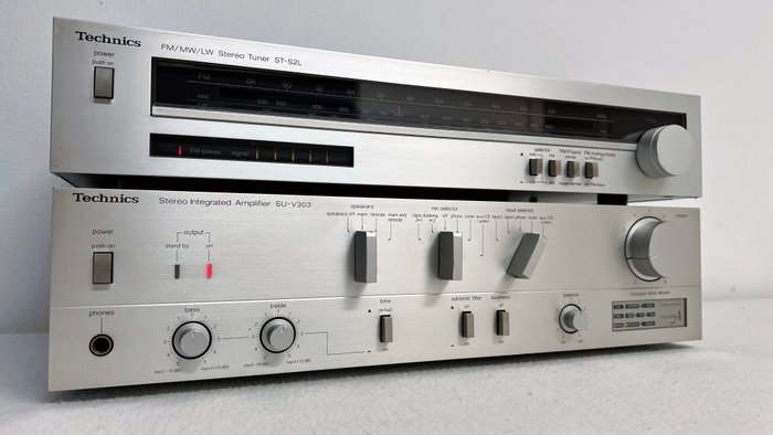Technics - SU-V303 New Class A amplifier, ST-S2L tuner Hi-fi set | Barnebys