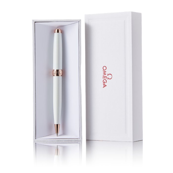 Omega White / Rose ´Gold Lady´s Pen - Ladymatic - 2025... | Barnebys