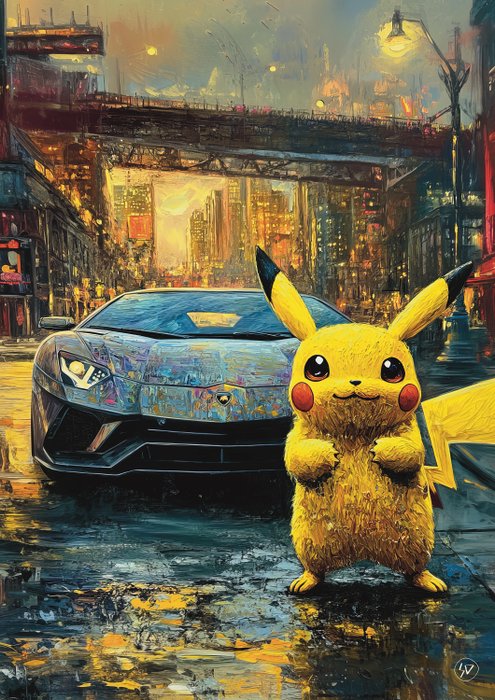 Pikachu With Lamborghini Aventador Special Super Car Edition - SDIMART ...