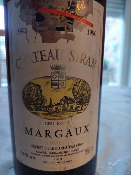 1990 Chateau Siran - Bordeaux - 1 Magnum (1.5L) | Barnebys