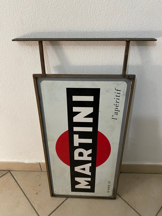 Martini - Martini sign with wall bracket. - martini - Plaque - Iron ...