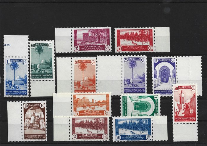 Morocco 1935 - Rare series must be cut without fixing points. - edifil ...