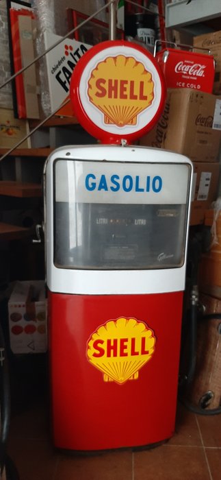 Petrol pump - Shell - GILBARCO anni 60 - 1950-1960 | Barnebys