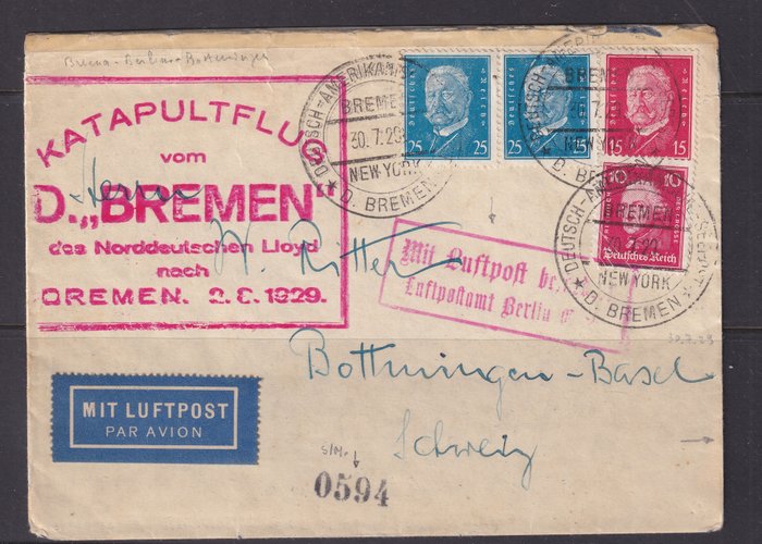 German Empire 1929 - Official Busta launched from D | Barnebys