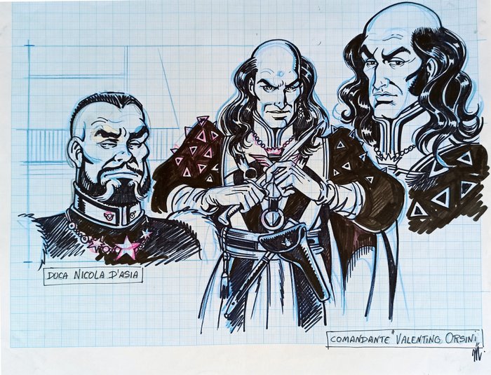 Magnus - 1 Original drawing - Milady nel 3000 - (1980's) | Barnebys