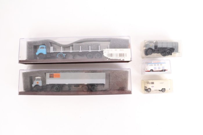 Brekina H0 - Model train vehicles (5) - Oldtimer (freight/delivery ...