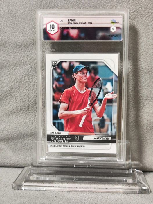 2024 Panini Instant Jannik Sinner #JS1 Rookie - Graad 10 Graded card ...
