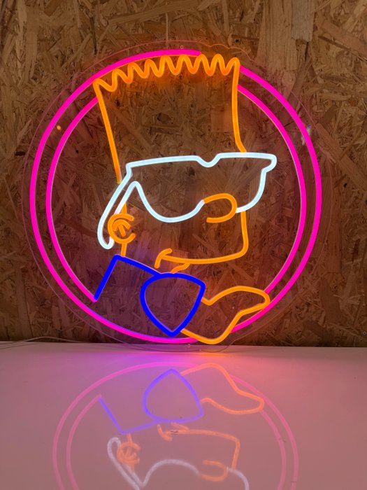 Bart, The Simpsons - Neon light sign - Plexiglass | Barnebys