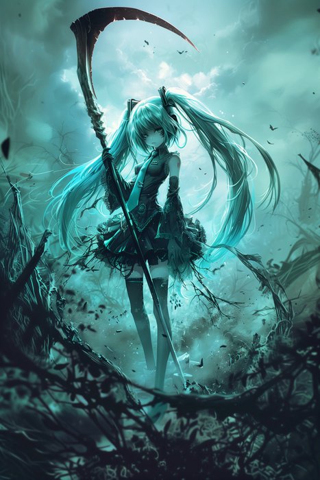 Artxlife - Dark Hatsune Miku [XXL] | Barnebys