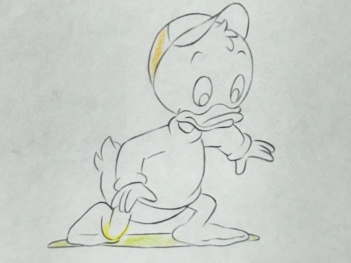 DuckTales (Walt Disney, c. 1987-90) - 1 Huey Animation Drawing | Barnebys
