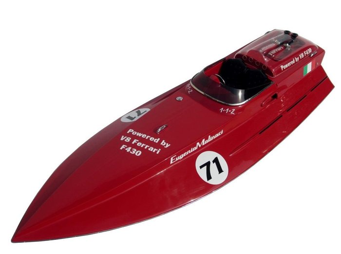 Riva Ferrari F430 maquette 70 cm Bois modelisme 1:8 - Model boat - Arno ...