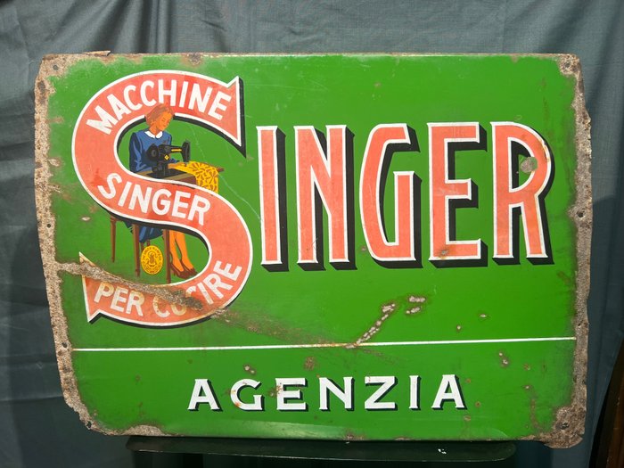 Singer - singer - Advertising sign - Original Singer Teacher - Metal ...
