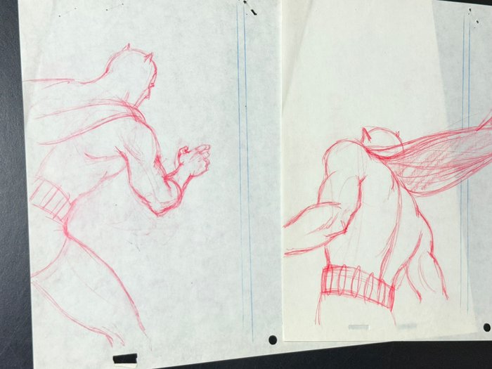 Filmation - 2 x Original animation drawings - The Adventures of Batman ...