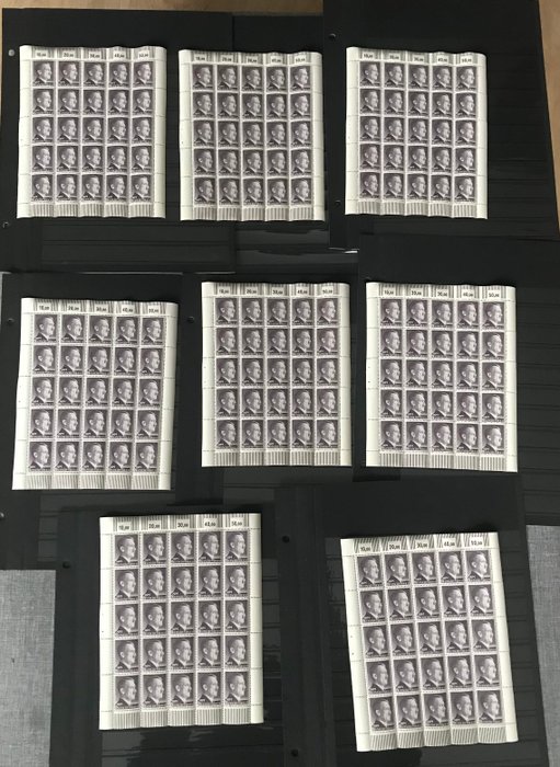 German Empire 1942/1942 - 8 sheets Adolf Hitler 1942 | Barnebys