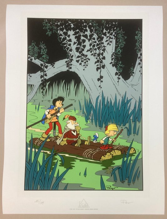Peyo - 1 Silkscreen - Johan et Pirlouit, Les Schtroumpfs - maltrochu ...
