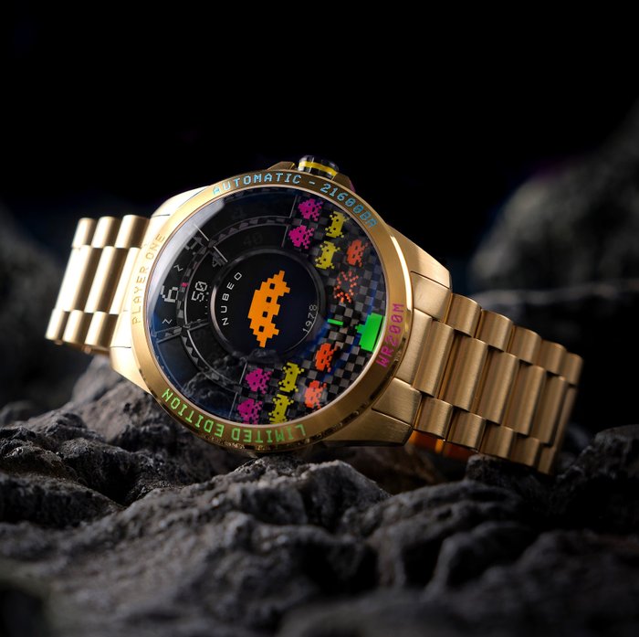 Nubeo - SPACE INVADERS - Limited Edition - Automatic - Gold - New - Men ...