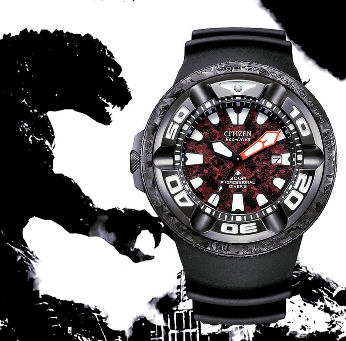 Citizen - Diver's Eco Drive 300 BAR "GODZILLA" - Limited Edition - Men ...