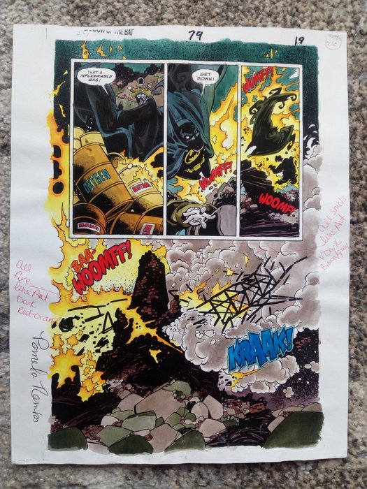 mark buckingham / pamela rambo - 1 Original page - color guide batman ...