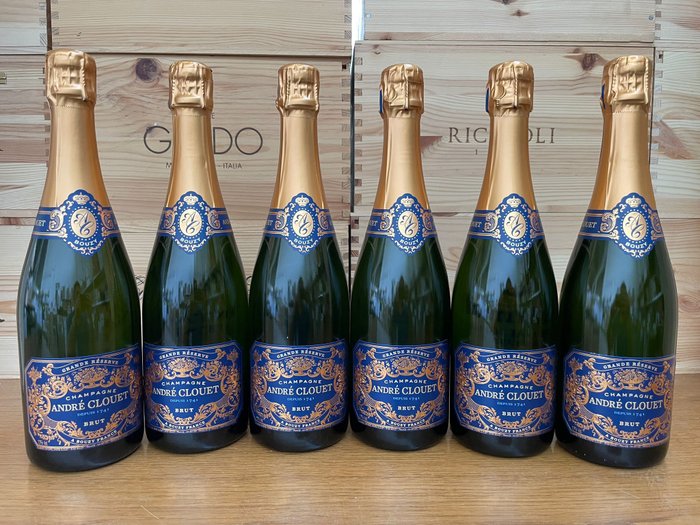 Andrè Clouet, Brut Grande Reserve - Champagne Brut - 6 Bottles (0.75L ...