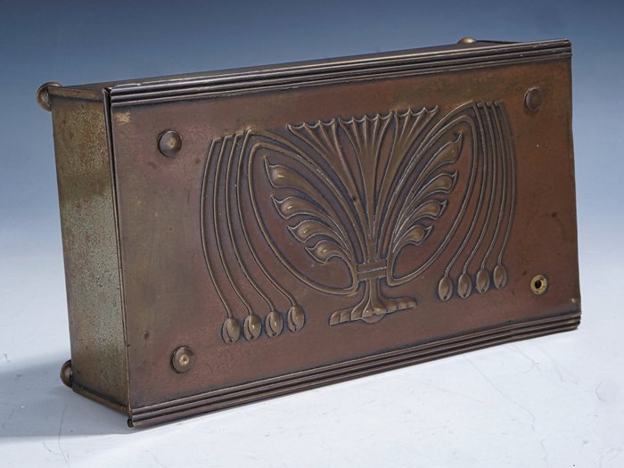 Carl deffner Esslingen - Tobacco box - Art Nouveau lidded... | Barnebys