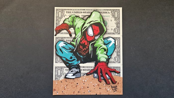 Jinks Kunst - SPIDER-MAN - 3 Real US $1 Banknotes - New Artwork from ...